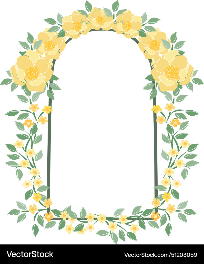 Arch of flowers Royalty Free Vector Image - VectorStock