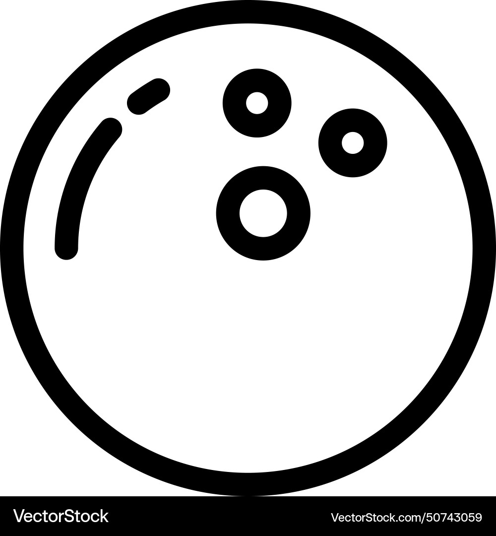 Bowling ball icon sport game fun symbol Royalty Free Vector