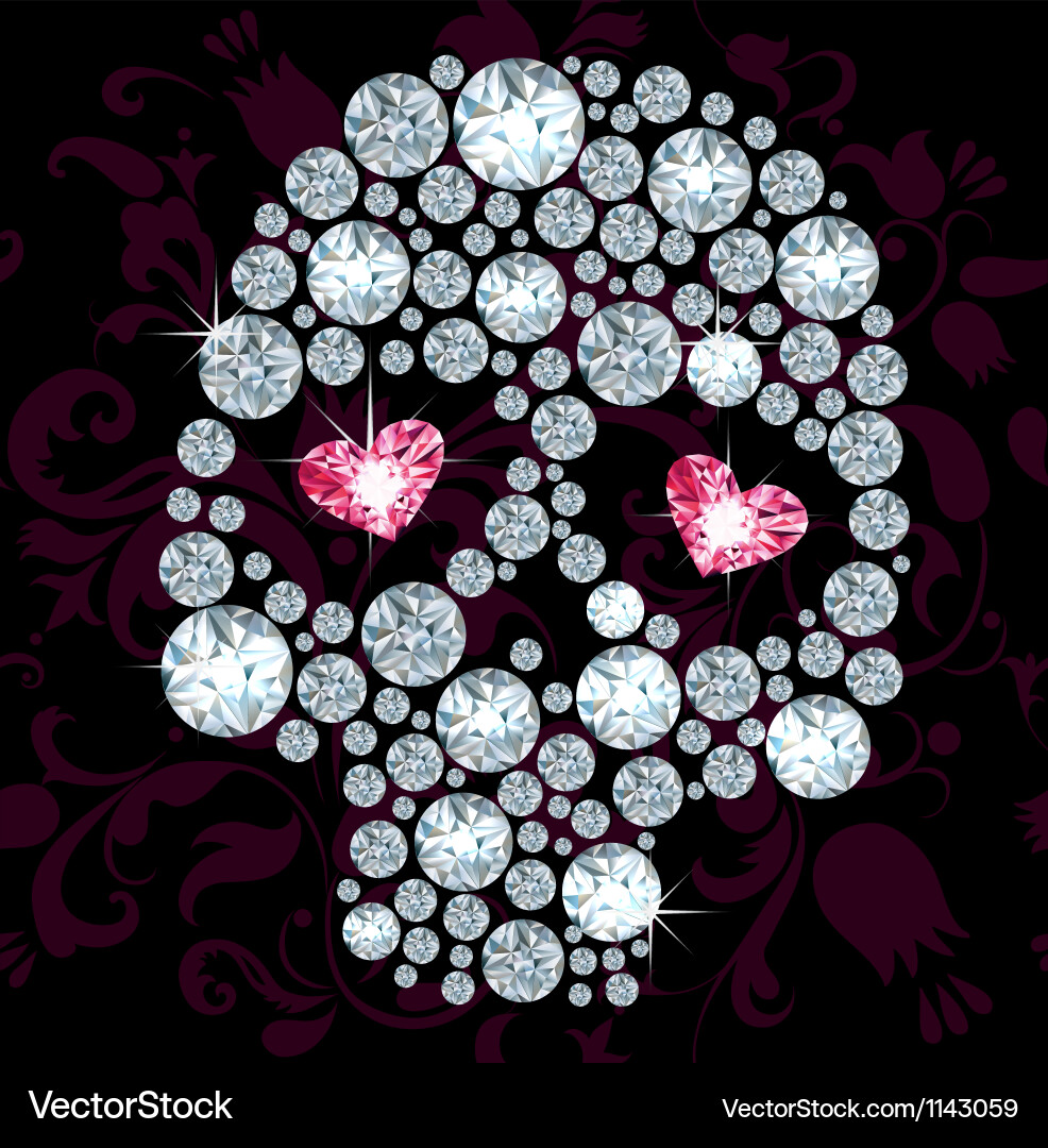 Diamond skull Royalty Free Vector Image - VectorStock