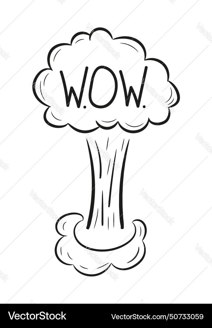 Explosion doodle bomb element comic zap boom Vector Image
