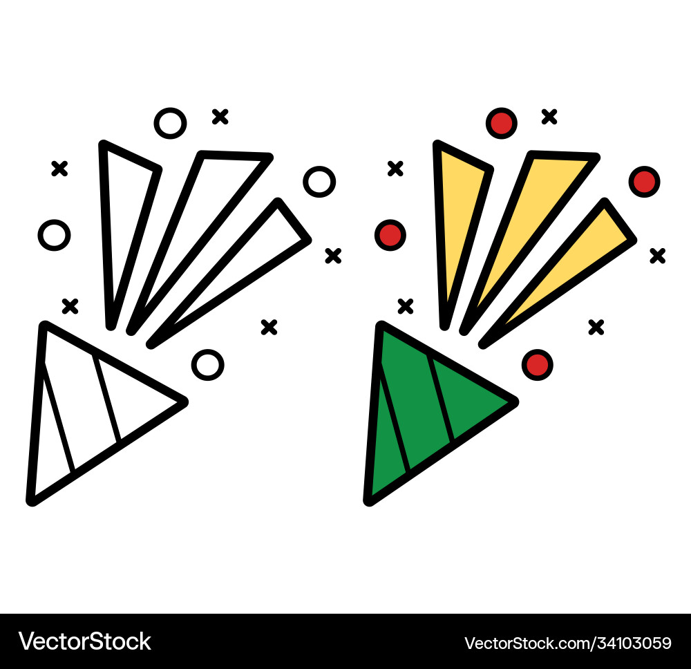 Firework icon on white background Royalty Free Vector Image