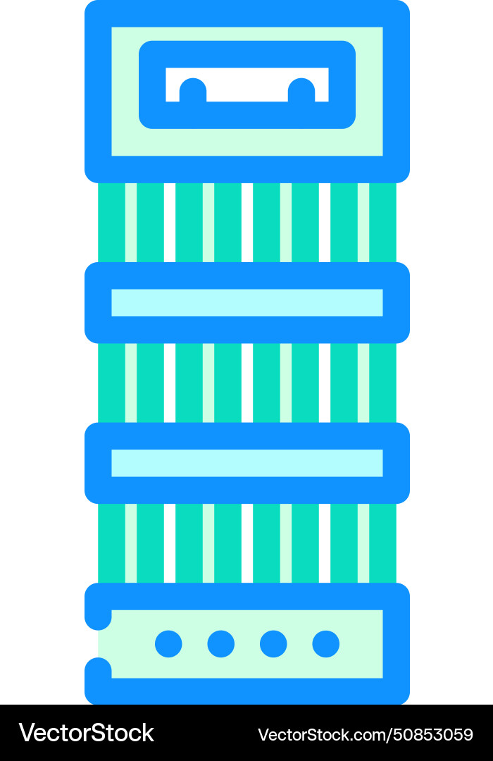 Fuel assembly nuclear energy color icon Royalty Free Vector