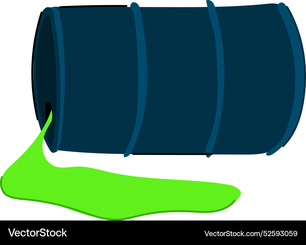 Ocean chemical spill cartoon Royalty Free Vector Image