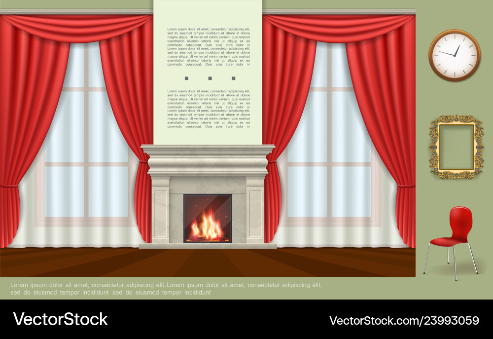 Realistic modern house interior template Vector Image