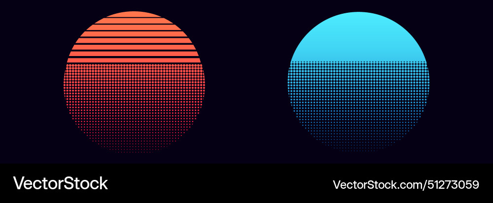 Retro sun vintage logo old circle emblem Vector Image