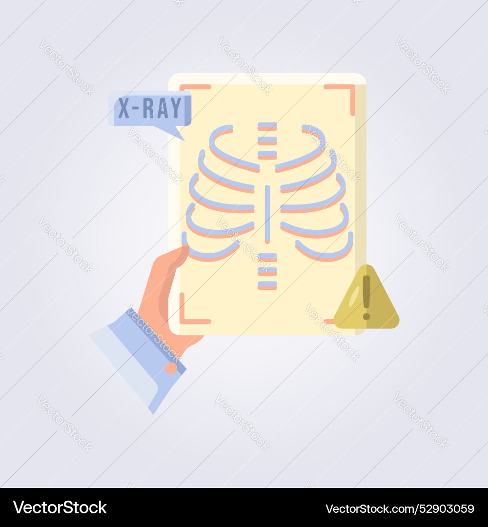 X-ray test design flat icon for medical template Vector Image