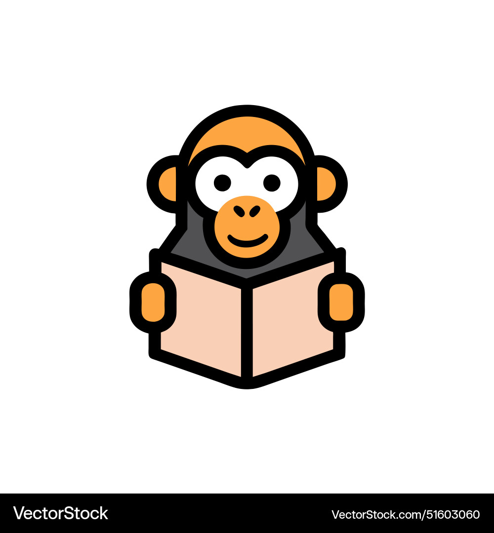 Baboon monkey play icon Royalty Free Vector Image
