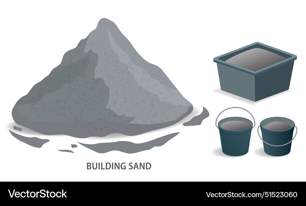 Building material supplies sand eps Royalty Free Vector