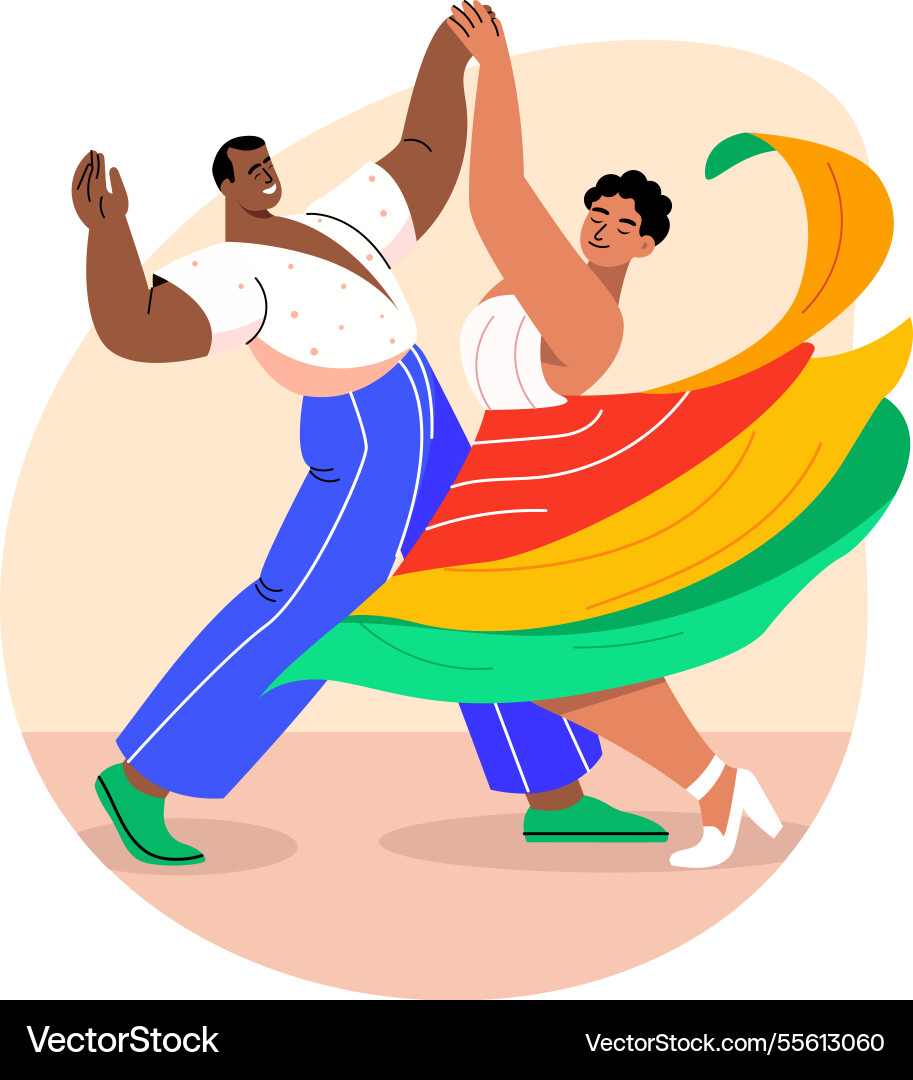 Dance duo Royalty Free Vector Image - VectorStock