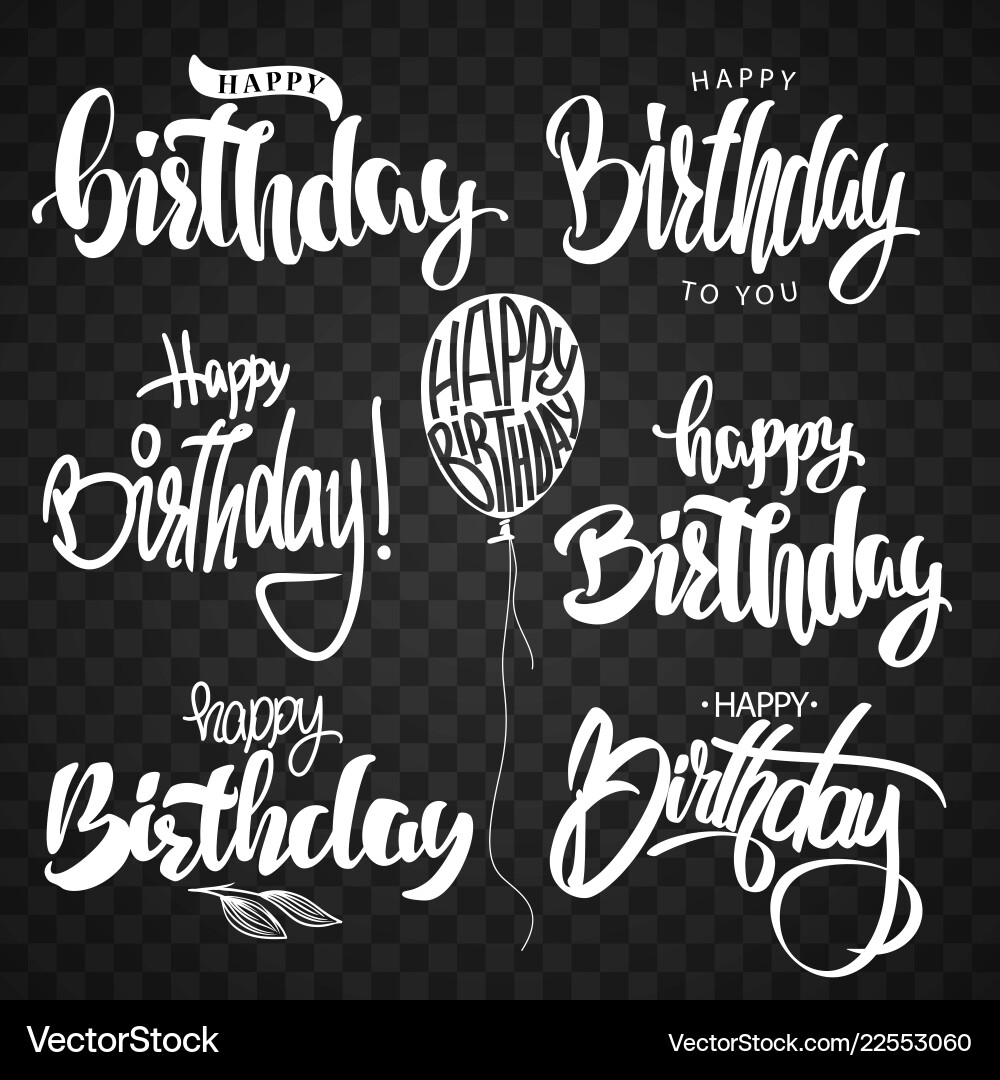 Happy Birthday Hand Lettering