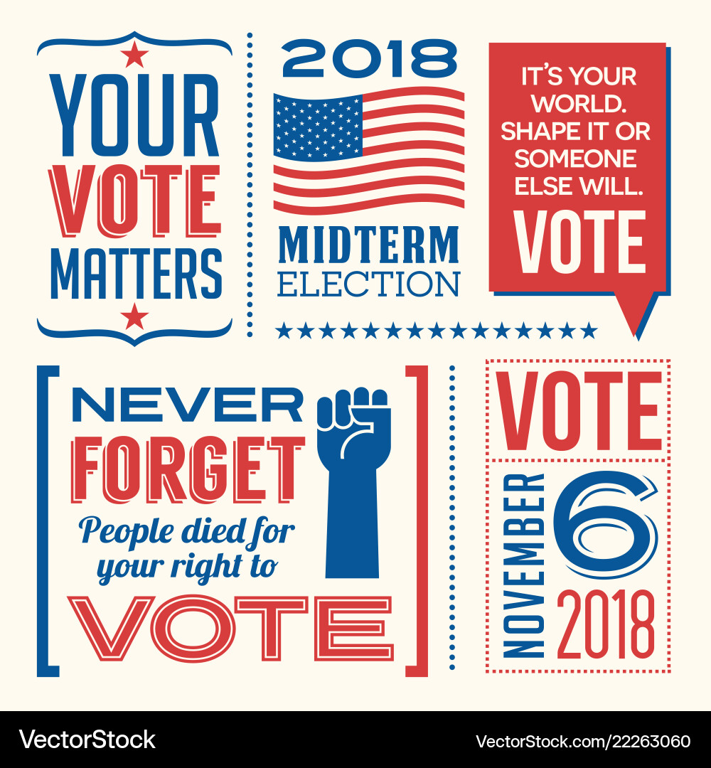 Motivational designs to encourage voting Vector Image