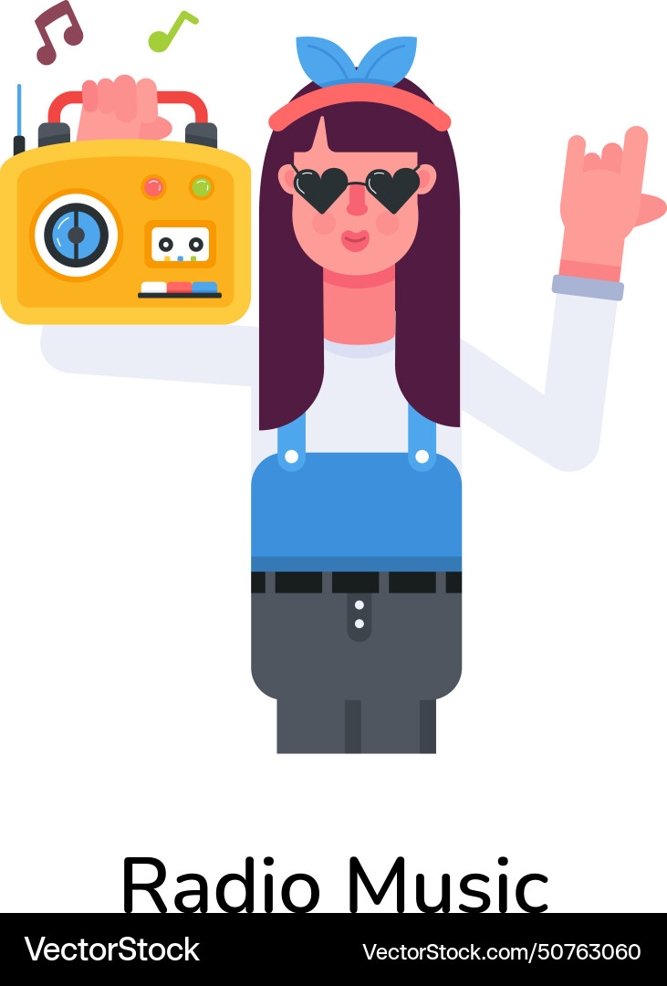 Radio music Royalty Free Vector Image - VectorStock