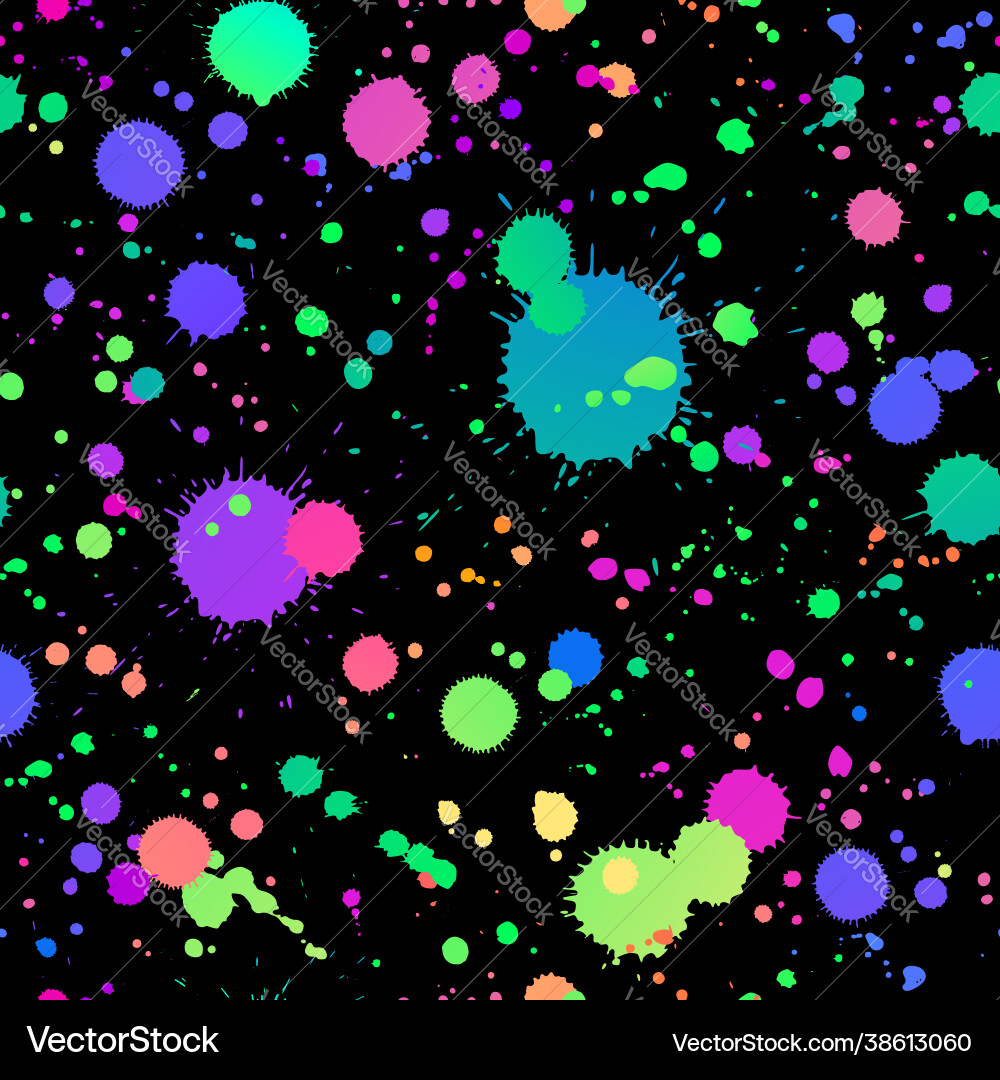 Neon Paint Splatter Vector Images (over 1,800)