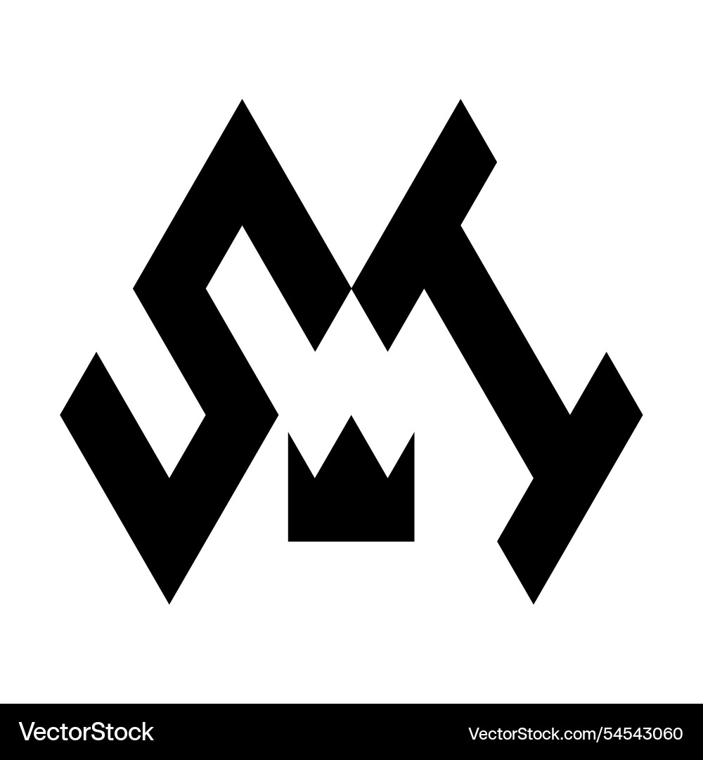 Stylish si letter logo with clean minimalist Vector Image