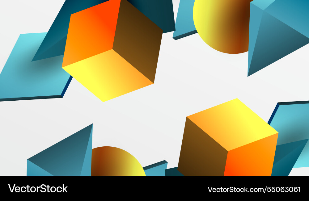 Abstract design showcasing isometric cubes Vector Image