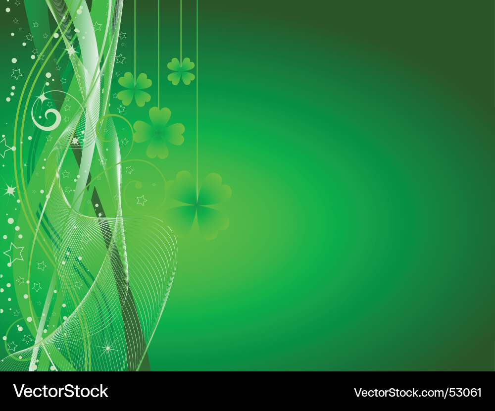 Celtic Curves Shamrock Background Royalty Free Vector Image