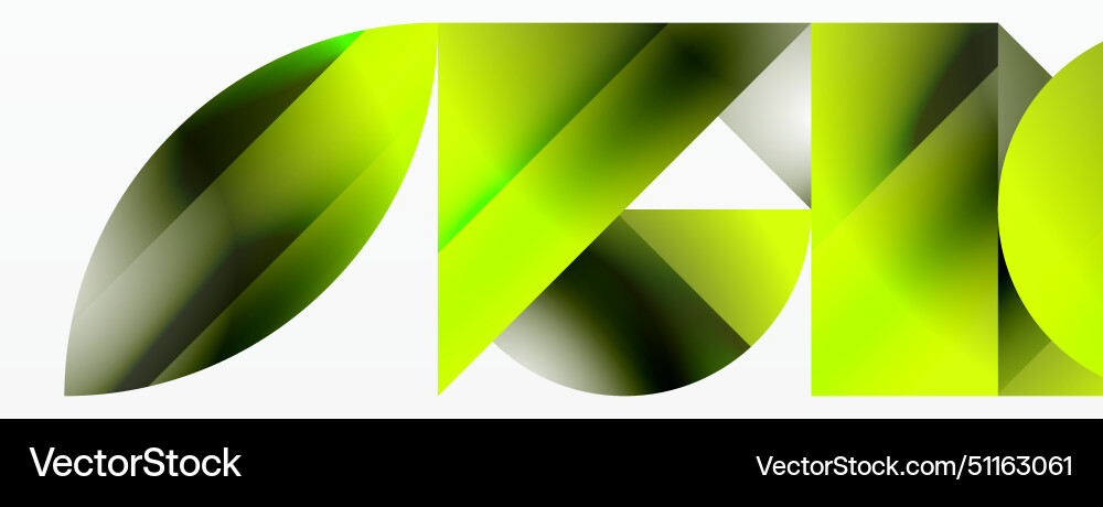 Letter m is crafted from vibrant green and Vector Image