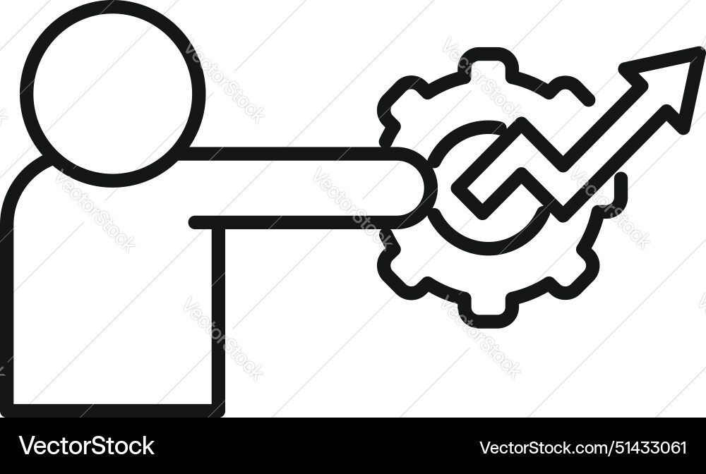 Person achieving success concept icon Royalty Free Vector