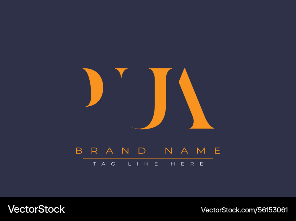 Pua abstract letter logo design Royalty Free Vector Image