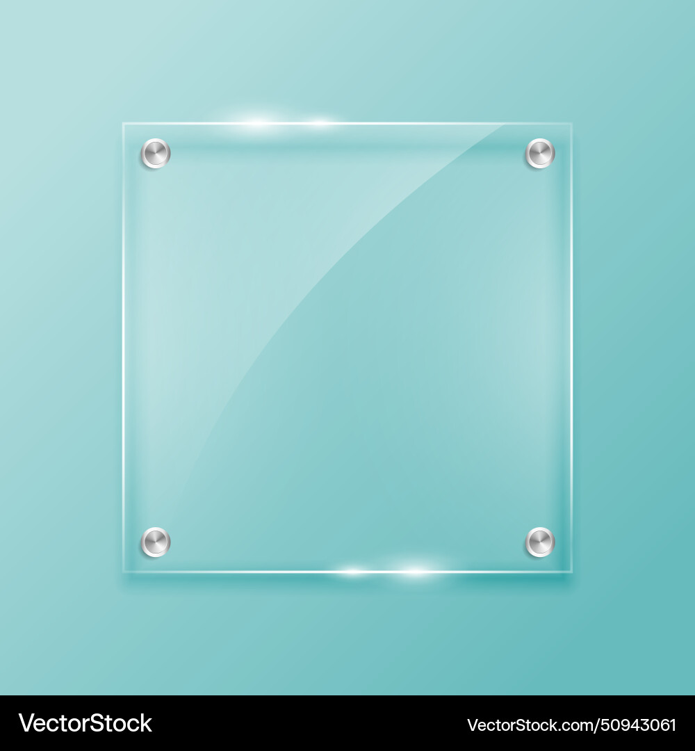 Shimmering acrylic glass frame background in Vector Image
