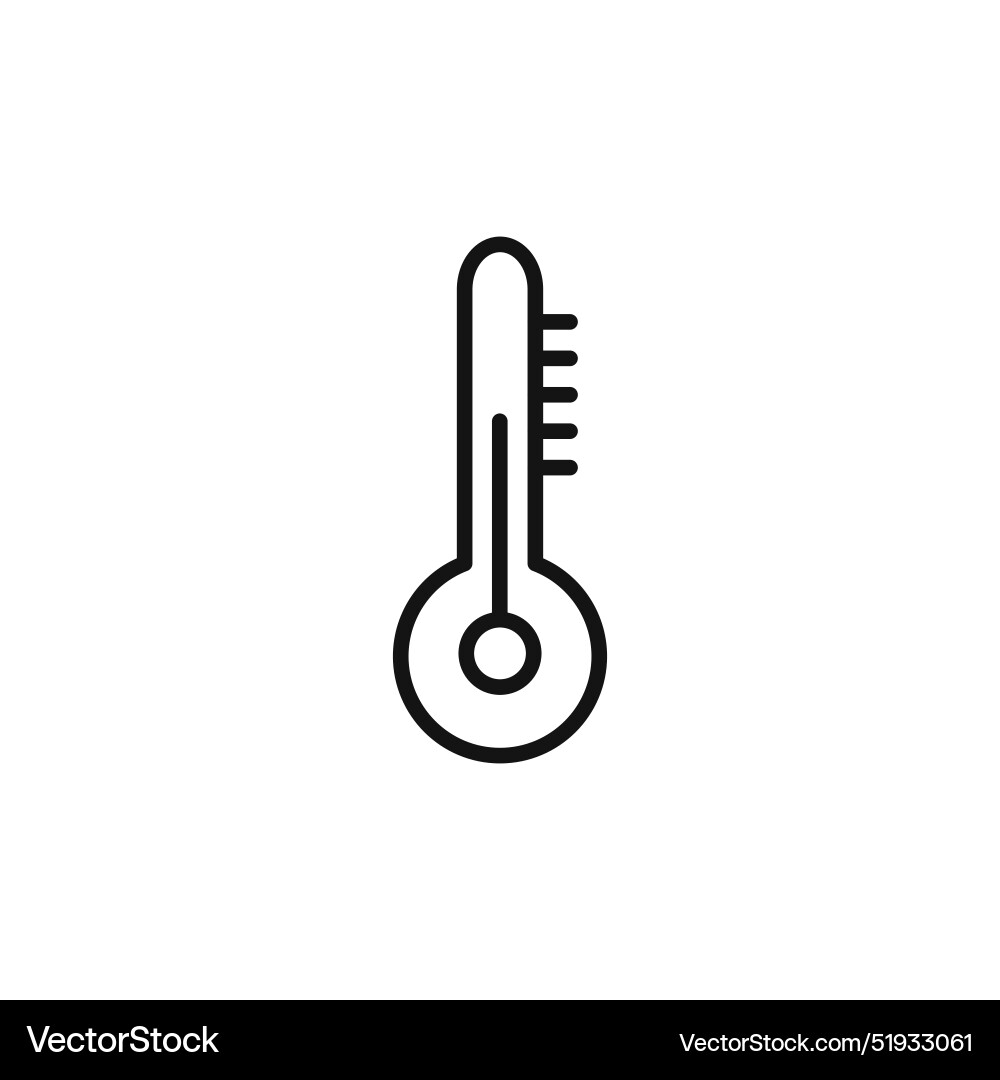 Thermometer icon set temperature measurement for Vector Image