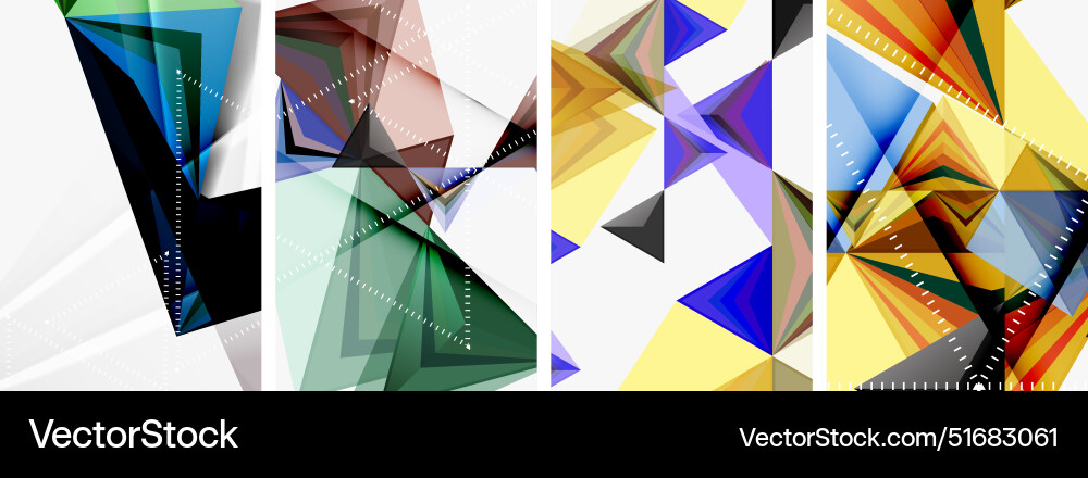 Triangle blend geometric concept poster designs Vector Image