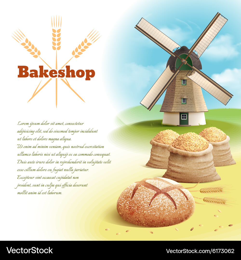 Bread background Royalty Free Vector Image - VectorStock