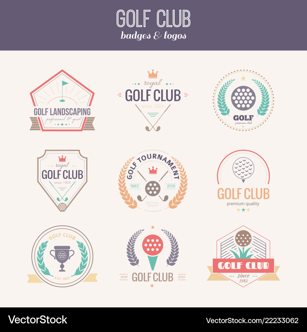 Golf club logo Royalty Free Vector Image - VectorStock