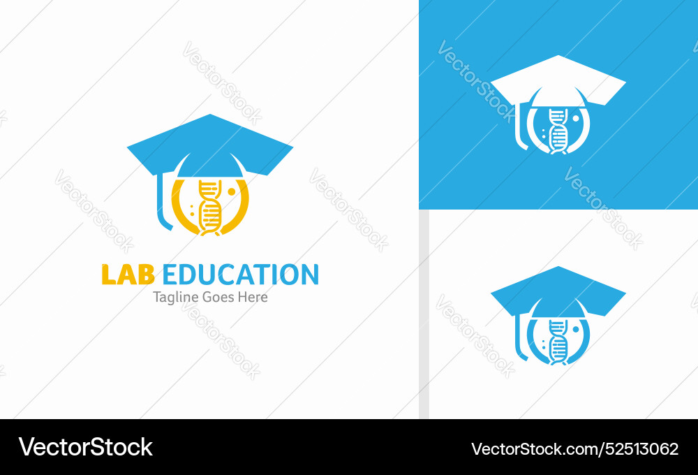 Lab education logo design concept academy logo Vector Image