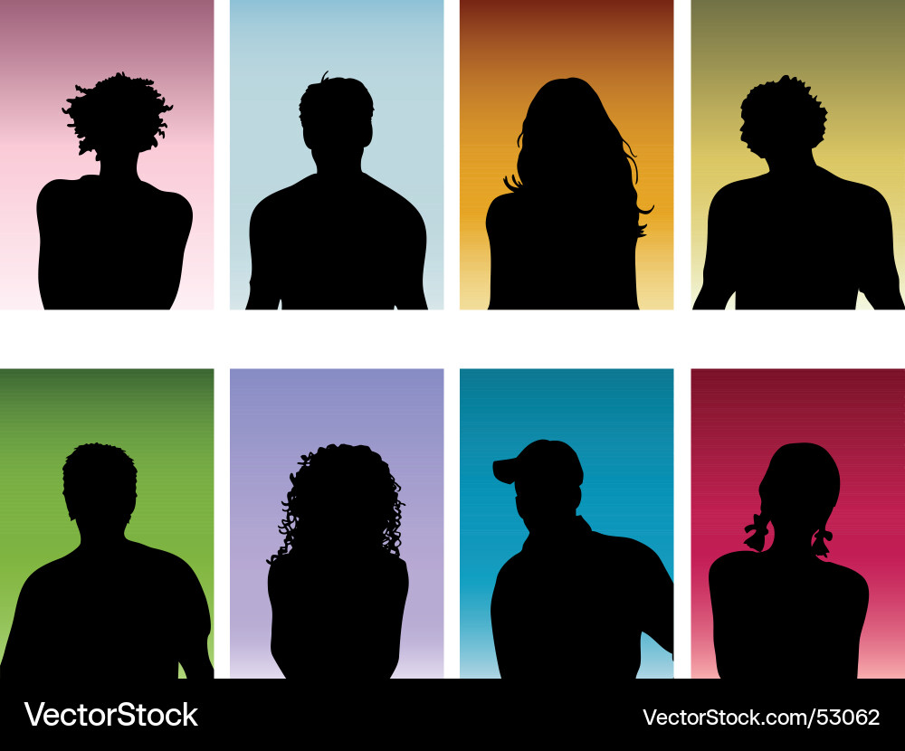 People portraits Royalty Free Vector Image - VectorStock