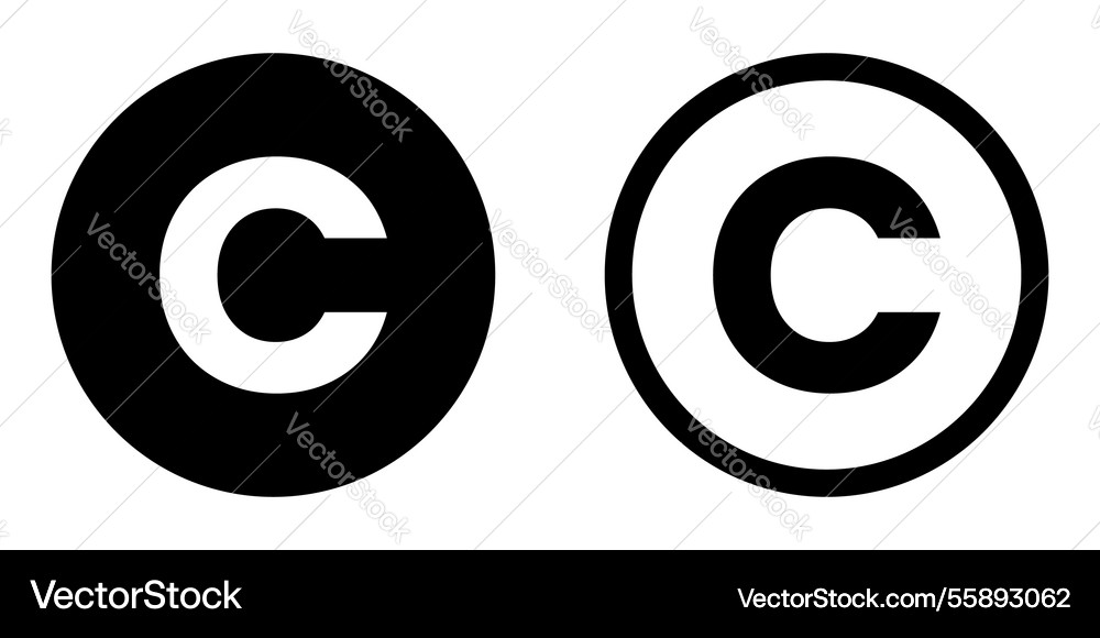 Set of copyright symbols Royalty Free Vector Image