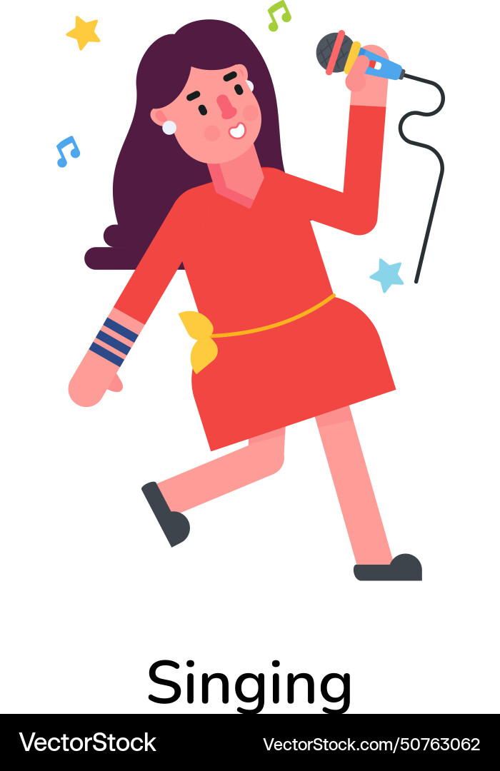 Singing Royalty Free Vector Image - VectorStock