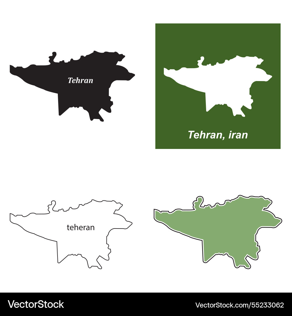 Tehran City Map Royalty Free Vector Image - VectorStock