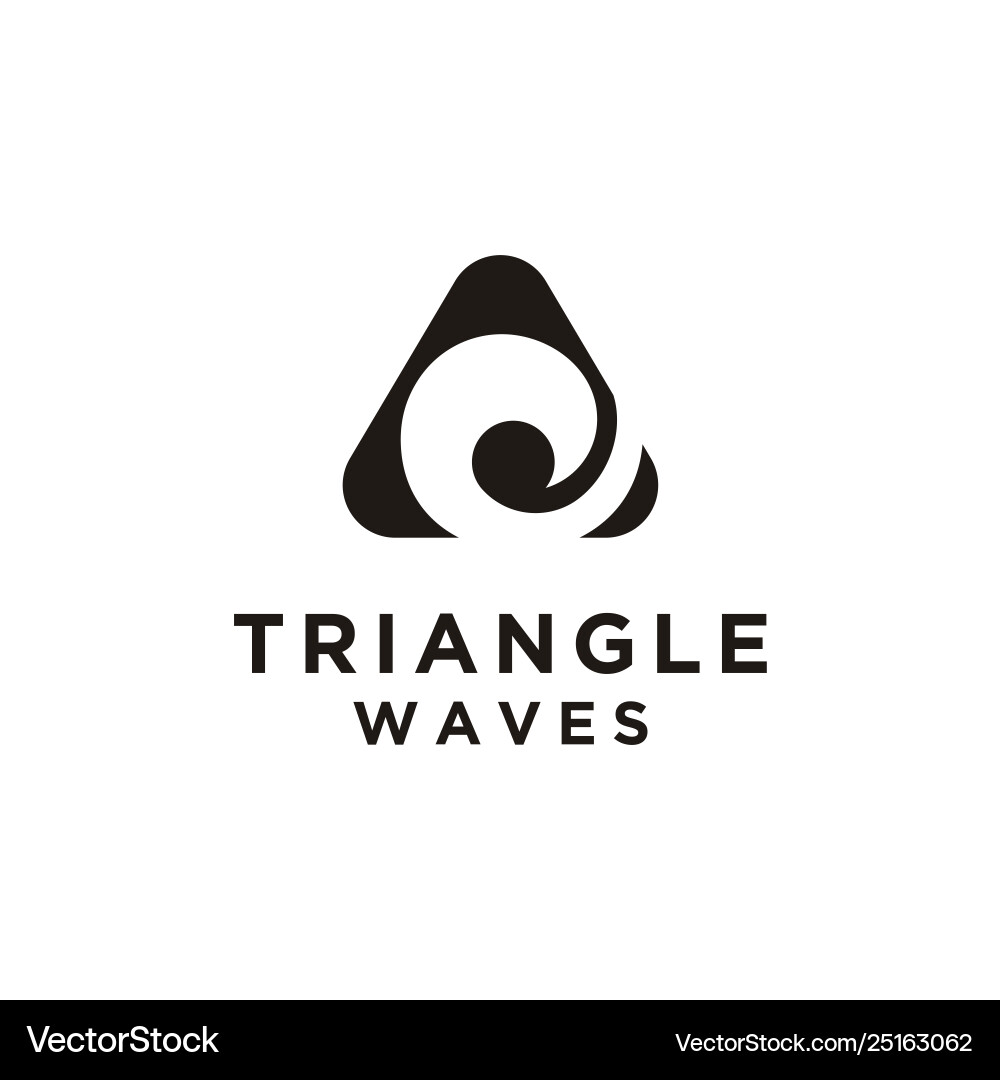 Dreieck Wellen Symbol Logo Design Inspiration Vektorbild