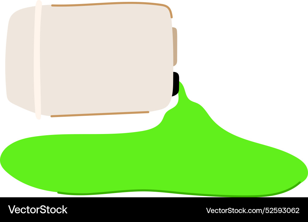 Worker chemical spill cartoon Royalty Free Vector Image