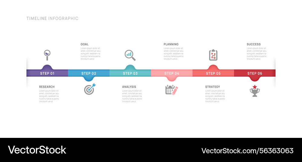 16timeline Royalty Free Vector Image - VectorStock