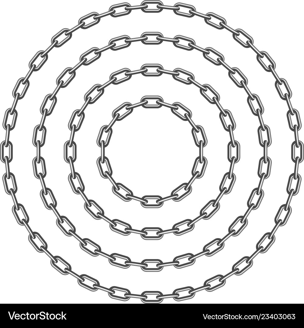 Black round chain Royalty Free Vector Image - VectorStock
