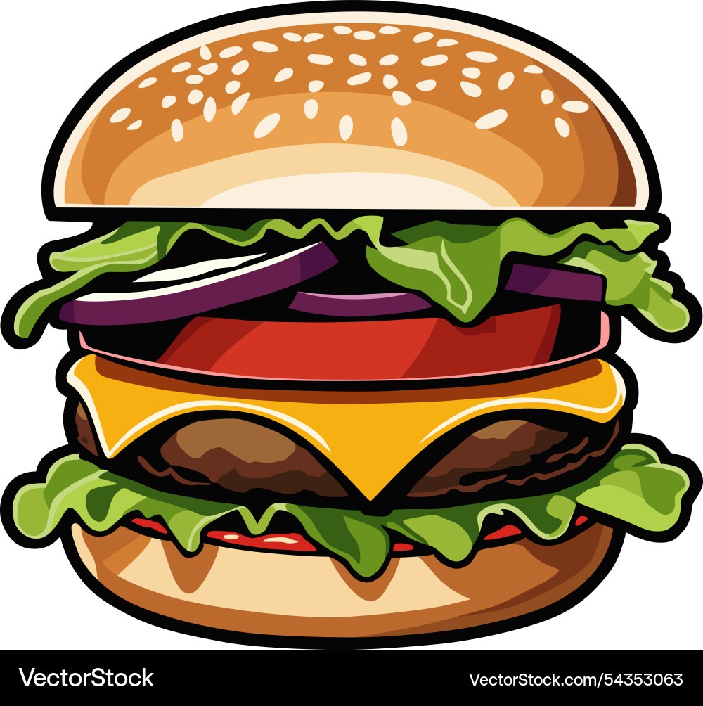 Burger Royalty Free Vector Image - VectorStock