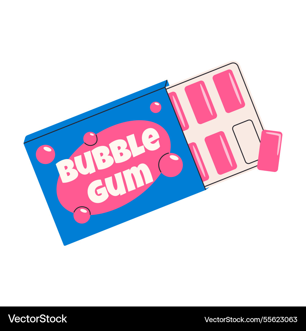Colorful bubble gum Royalty Free Vector Image - VectorStock