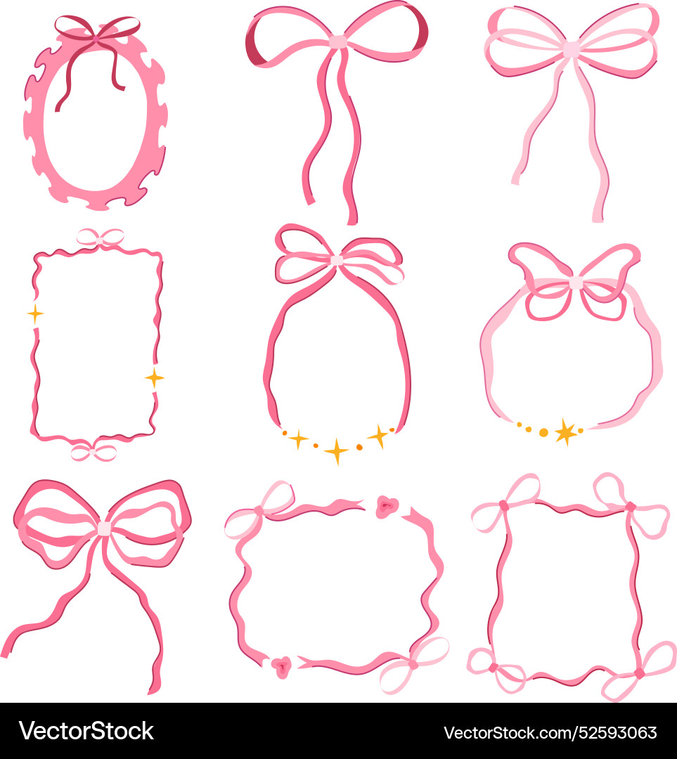 Coquette set cartoon Royalty Free Vector Image