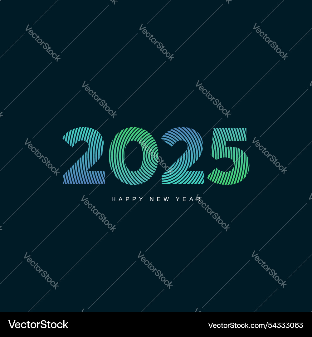 Happy new year 2025 post banner design Royalty Free Vector