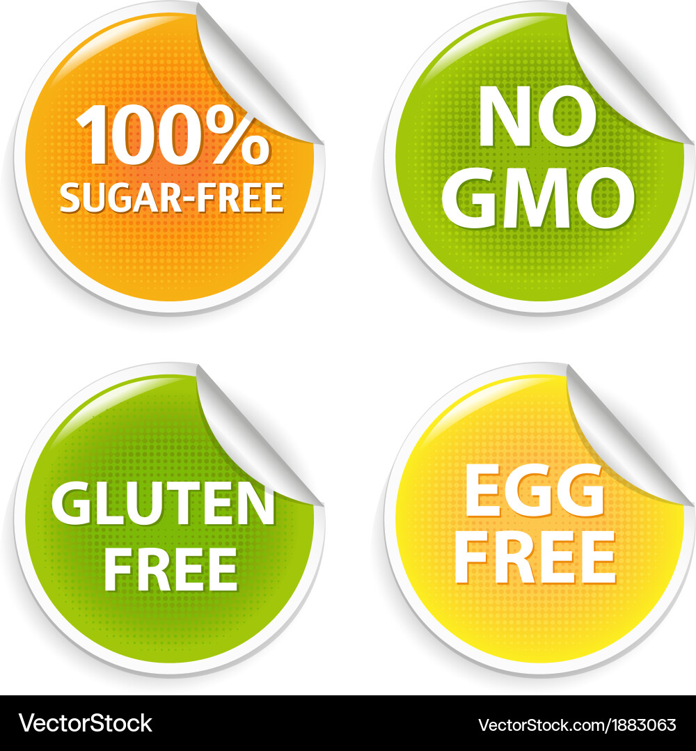 Healthy food symbols Royalty Free Vector Image