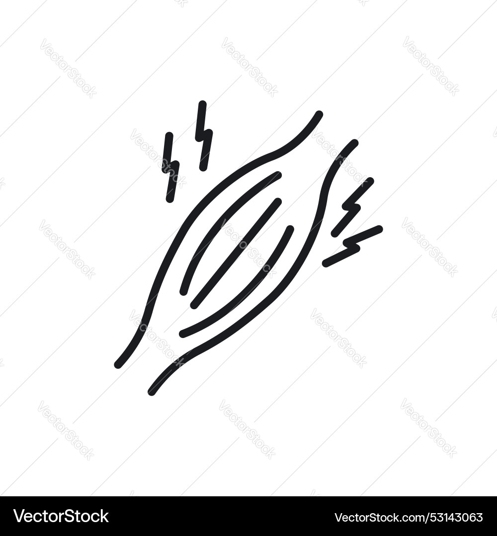 Muscle Pain Icon - Thin Line Style Royalty Free Vector Image