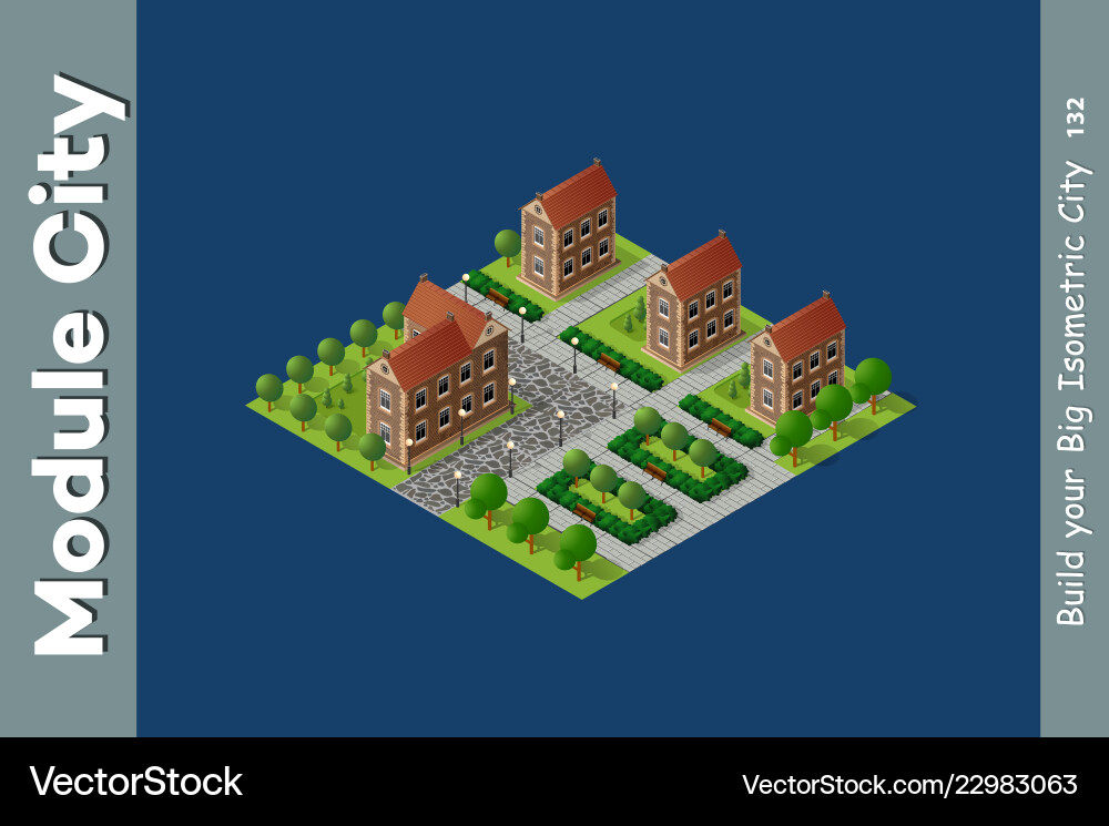 Old vintage retro city Royalty Free Vector Image