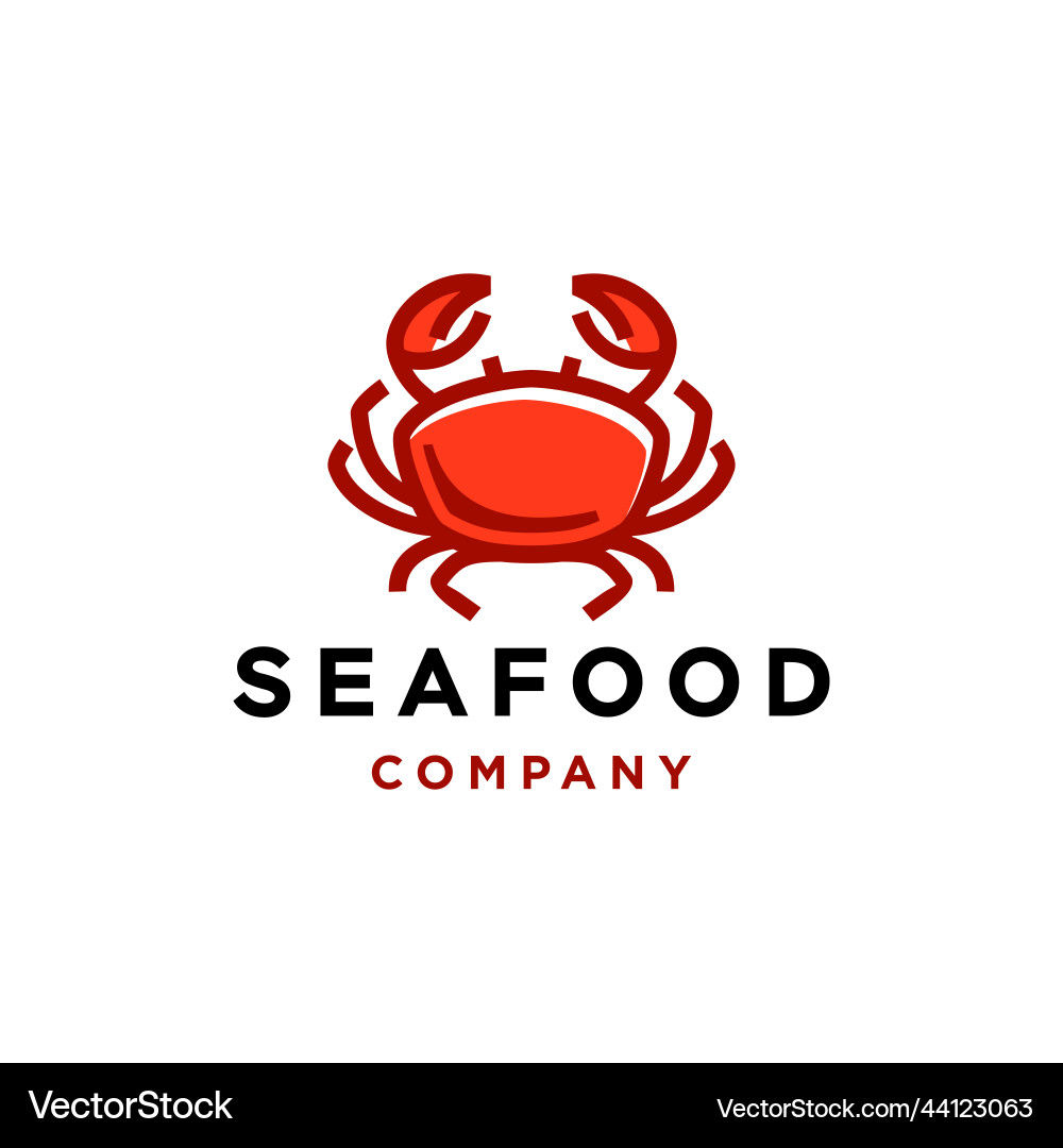 Red Crab Logo Red Crab Restaurant Logo. Seafood Restaurant Emblem.