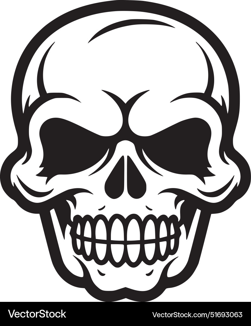 Skull - minimalist and simple silhouette Vector Image