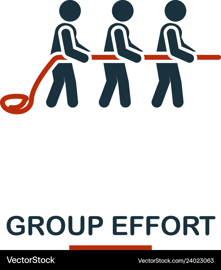 Teamwork Icon - Group Effort Royalty Free Vector Image