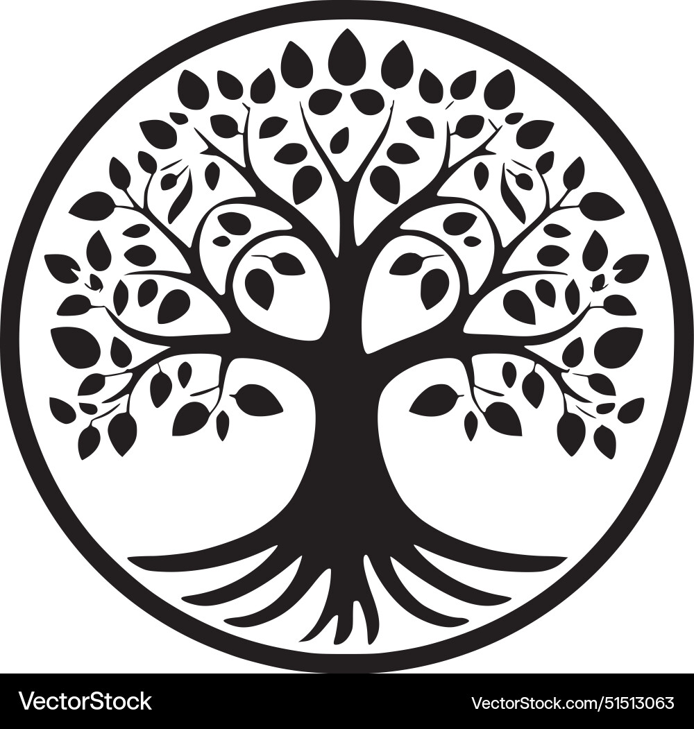 Tree - black and white isolated icon Royalty Free Vector