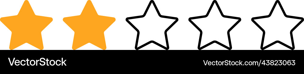 Zwei Sterne-Icon Lizenzfreies Vektorbild - VectorStock