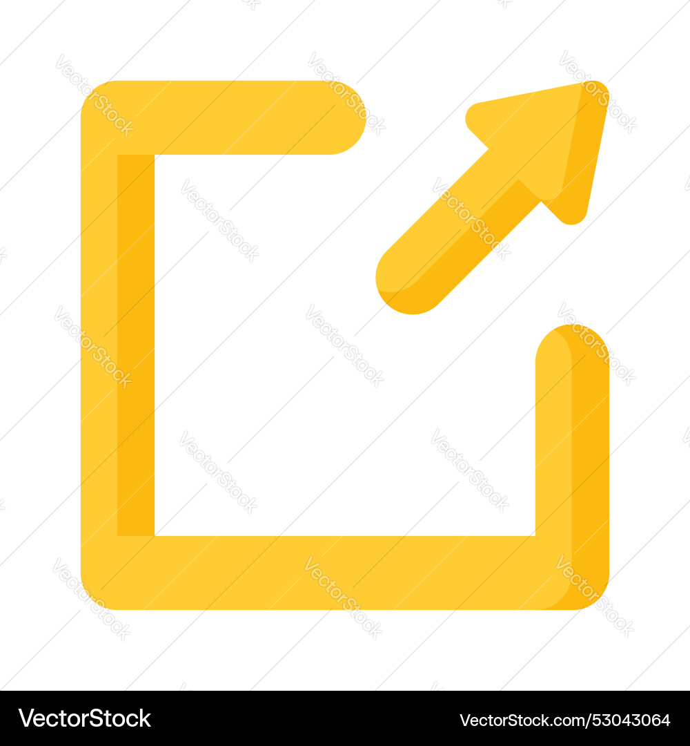 External link icon in trendy style Royalty Free Vector Image